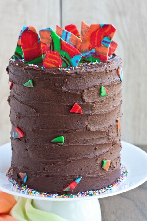 How To Make Candy Cane Shard Toppers • Cake Journal