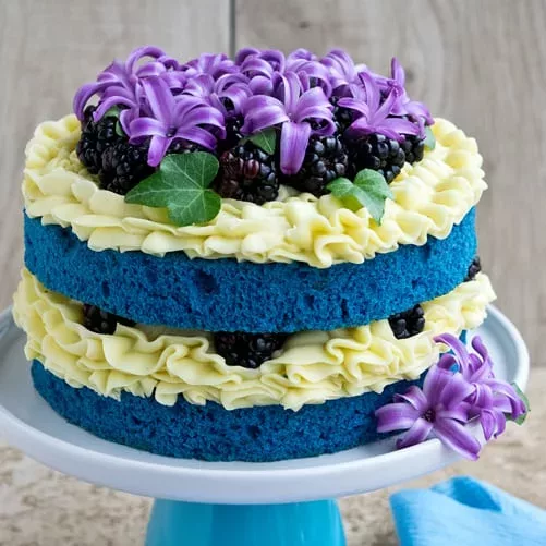 How To Make A Blue Velvet Naked Cake - Cake Journal